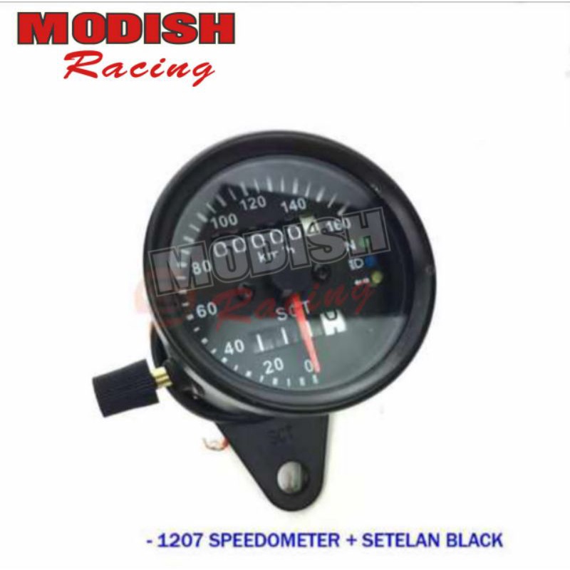 Jual Speedometer Black Indikator Lampu / SpeedoMeter Chrome / RPM ...