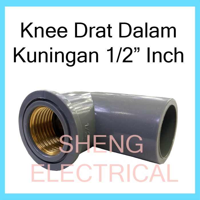 Jual Knee Drat Dalam Kuningan Pipa KDD Faucet Elbow Metal 1/2" 1/2 inch | Shopee Indonesia