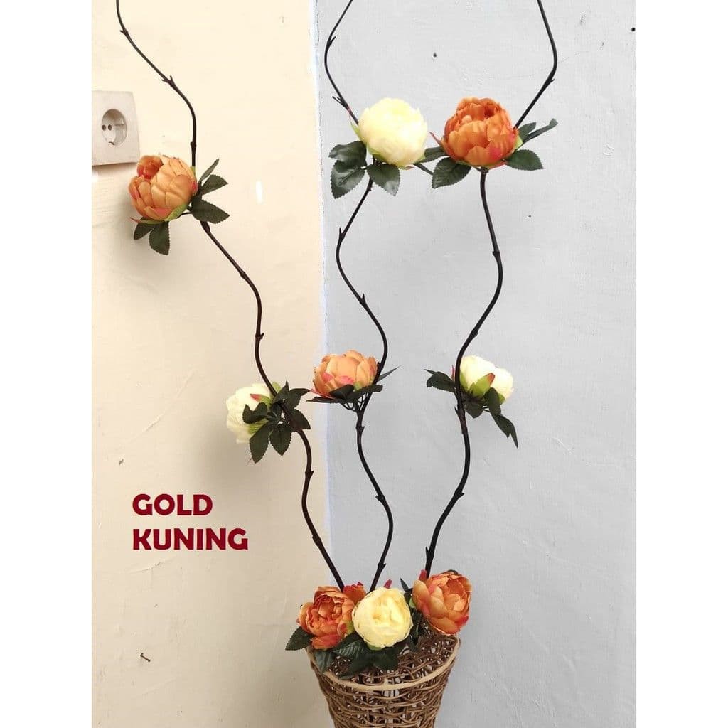 Jual Bunga Artificial Hias Plastik Besar Bambu Rotan Ranting Dekorasi ...