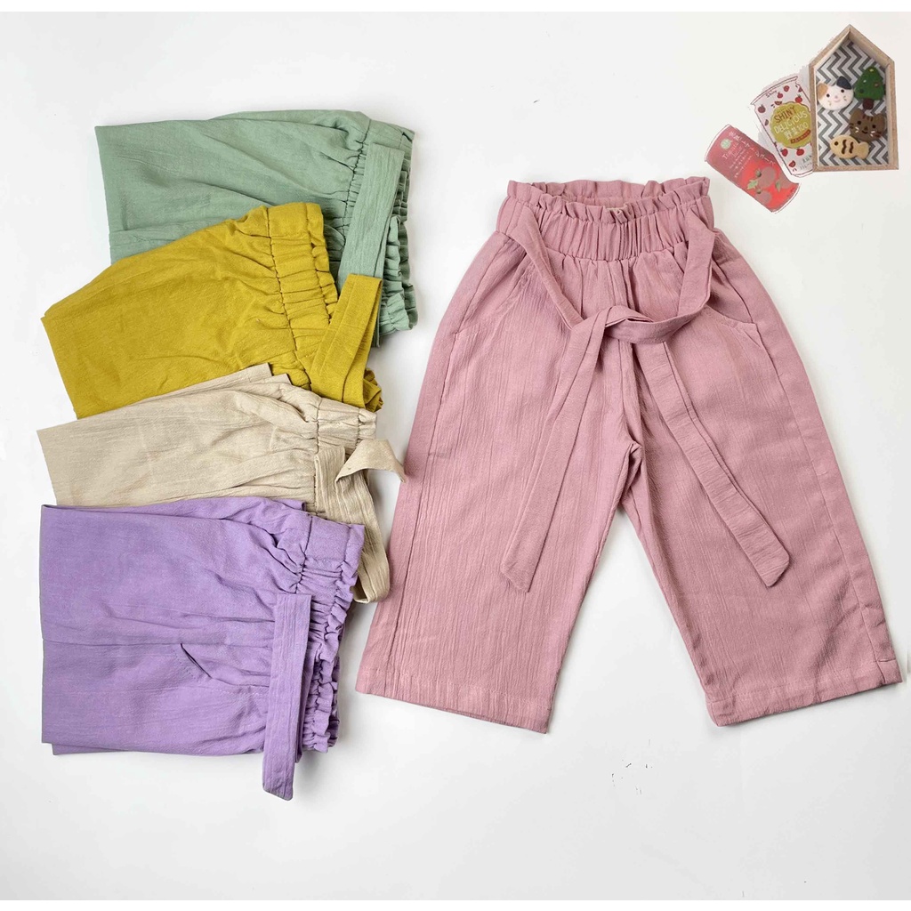Jual Kulot Anak Katun Linen Cringkle Polos / Kulot Anak Perempuan ...