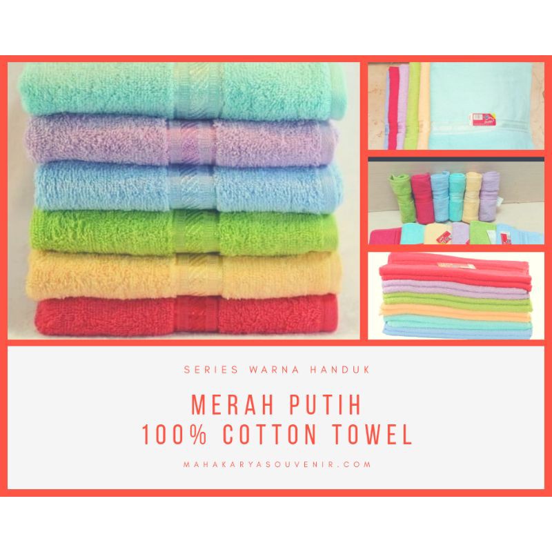 Jual MH Souvenir handuk merk Merah putih Termurah | Shopee Indonesia