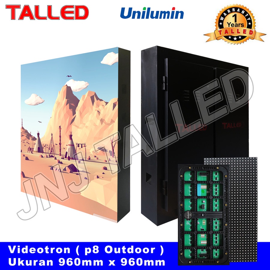 Jual PAKET JADI VIDEOTRON MODUL P8 OUTDOOR UNILUMIN UKURAN 96CM X 96CM ...