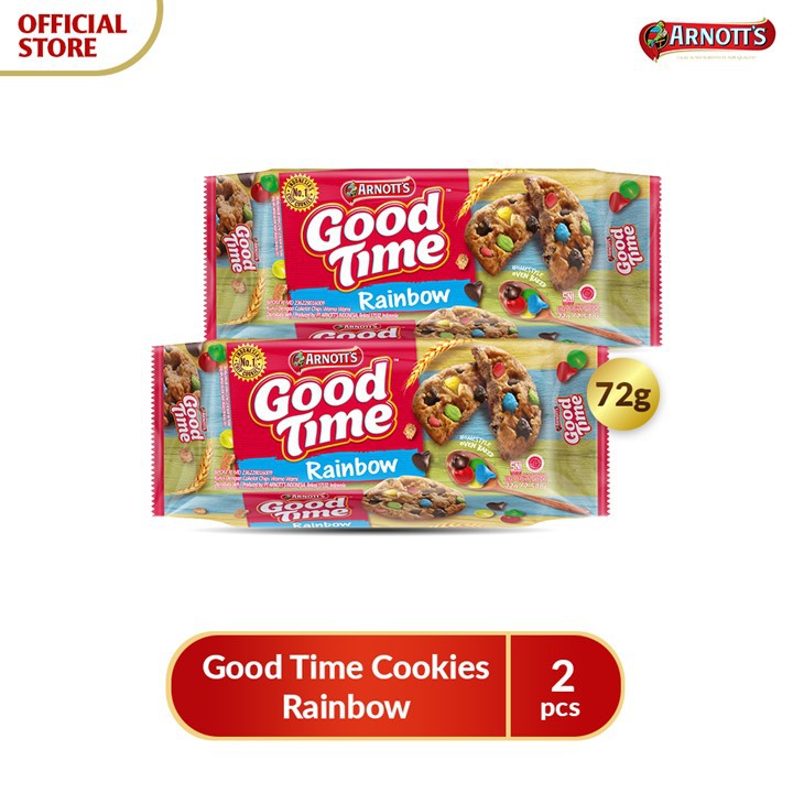 Jual Good Time Cookies Rainbow 72 gr (Twinpack) | Shopee Indonesia