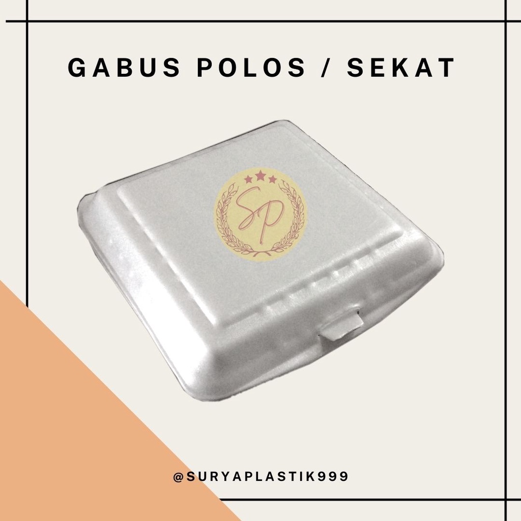 Jual GABUS NASI STYROFOAM POLOS/SEKAT @25 LBR (HARAP TAMBAHKAN EXTRA ...