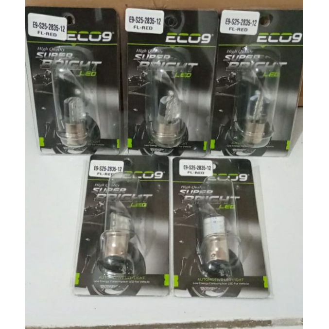 Jual BOLAM LAMPU LED STOP REM BELAKANG MOTOR SILICON ORIGINAL ECO9 ECO9 ...