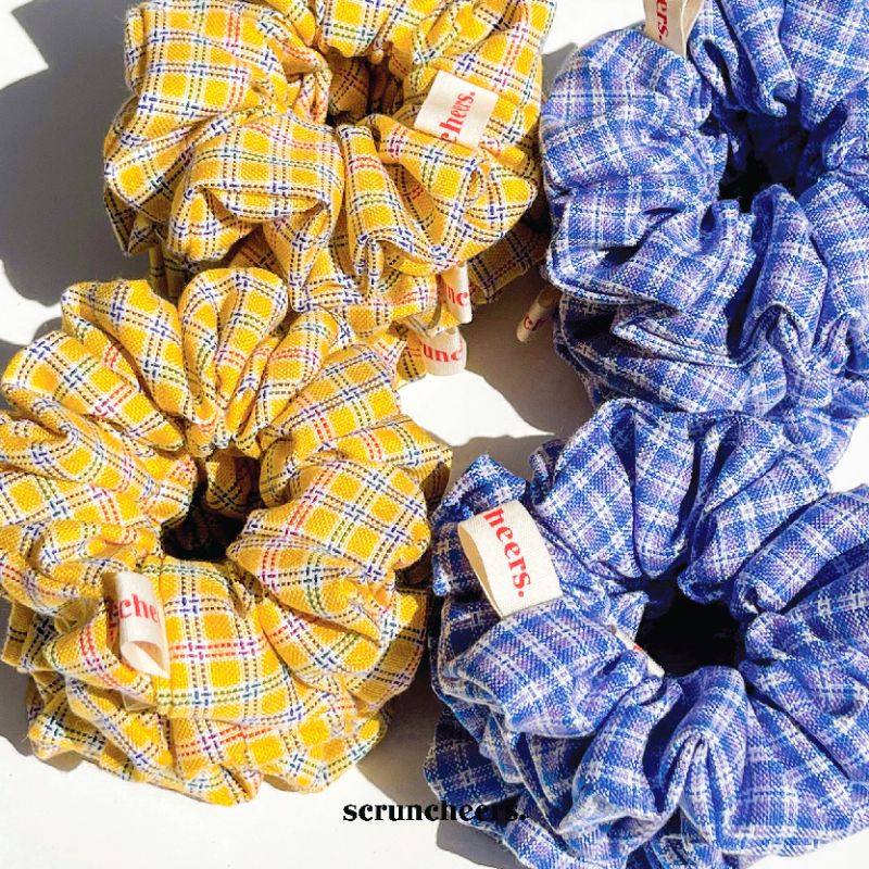 Jual NEW CHECKERED SCRUNCHIES | SCRUNCHEERS | Shopee Indonesia