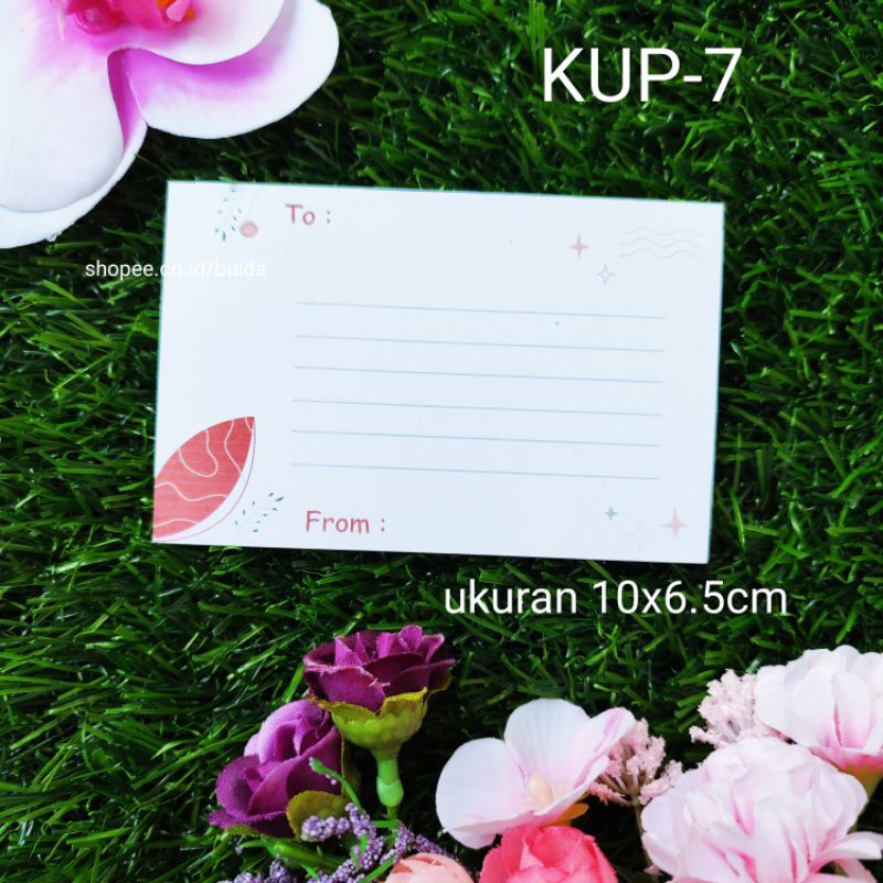 Jual Kartu Ucapan Polos Kosong Blank Motif Shabby Natural label stiker ...