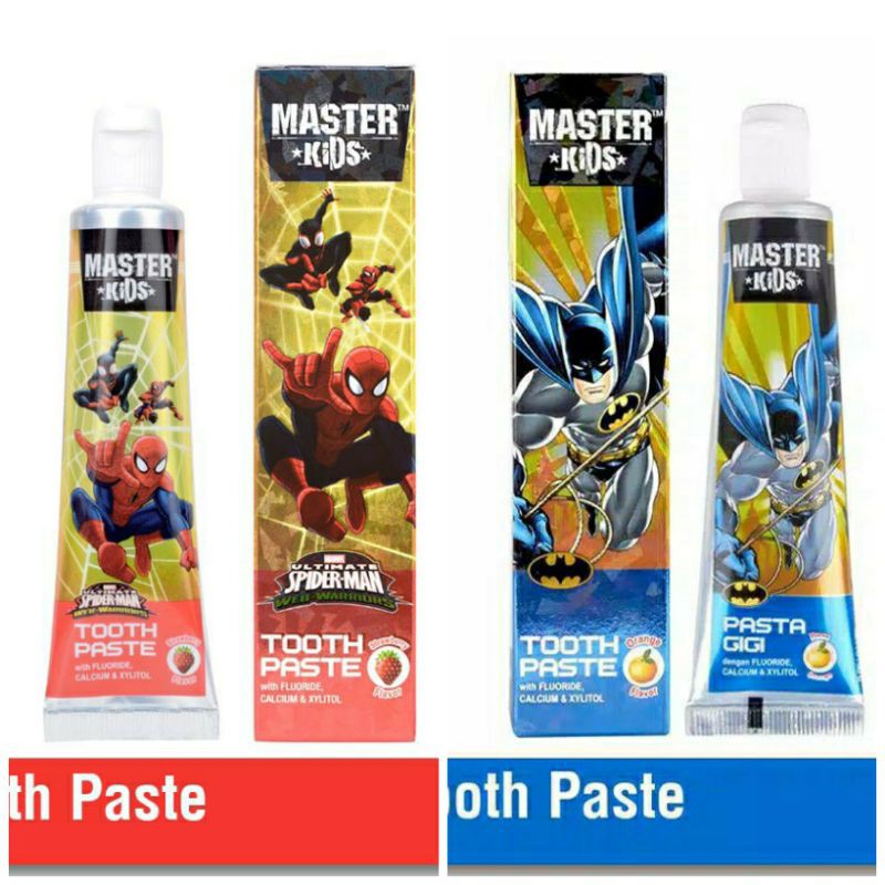 Jual Master Kids Toothpaste Batman / Spiderman. 50 gr | Shopee Indonesia