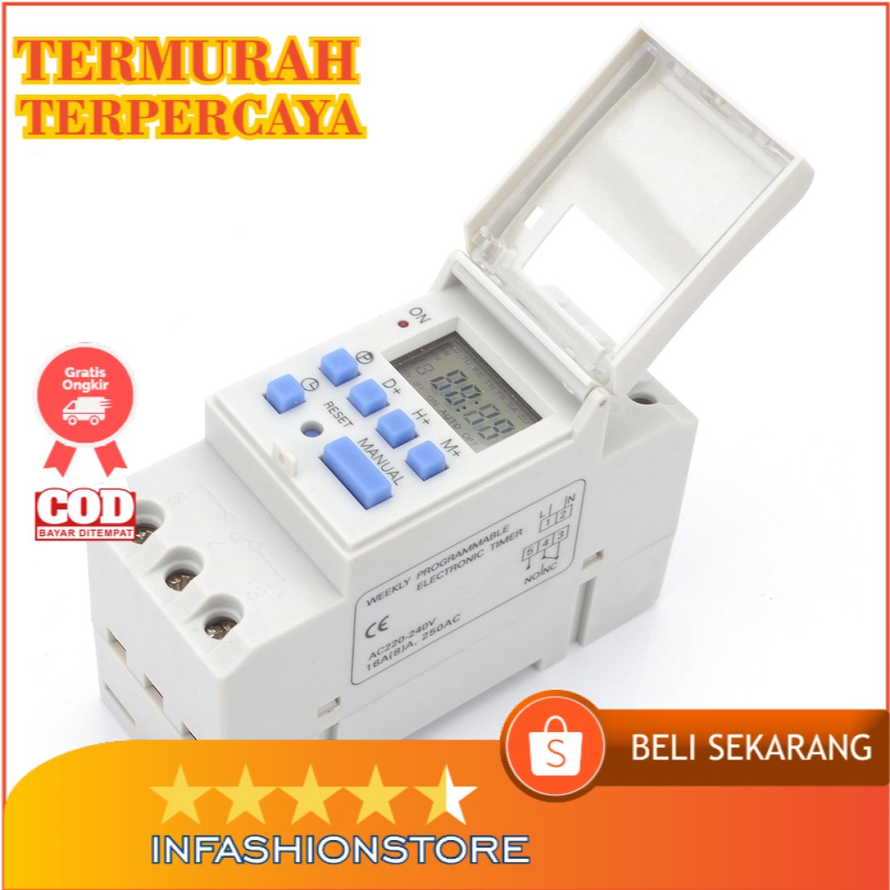 Jual PROMO SERU Taffware Time Switch Relay 16A 220V 2000W / Timer ...