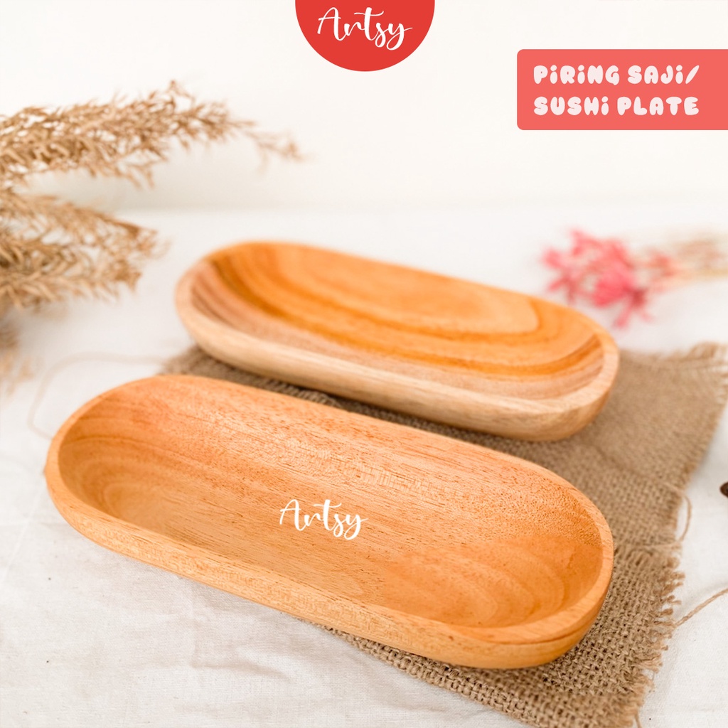 Jual SUSHI PLATTER / PIRING KAYU SET MAHONI / PIRING SUSHI / PIRING ...