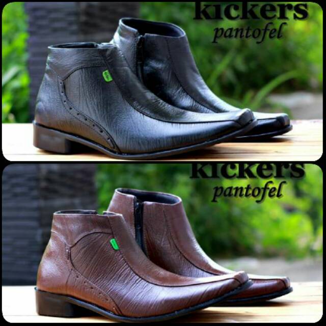 Jual [HD] Sepatu pria formal kickers pantofel hight zipper | Shopee ...