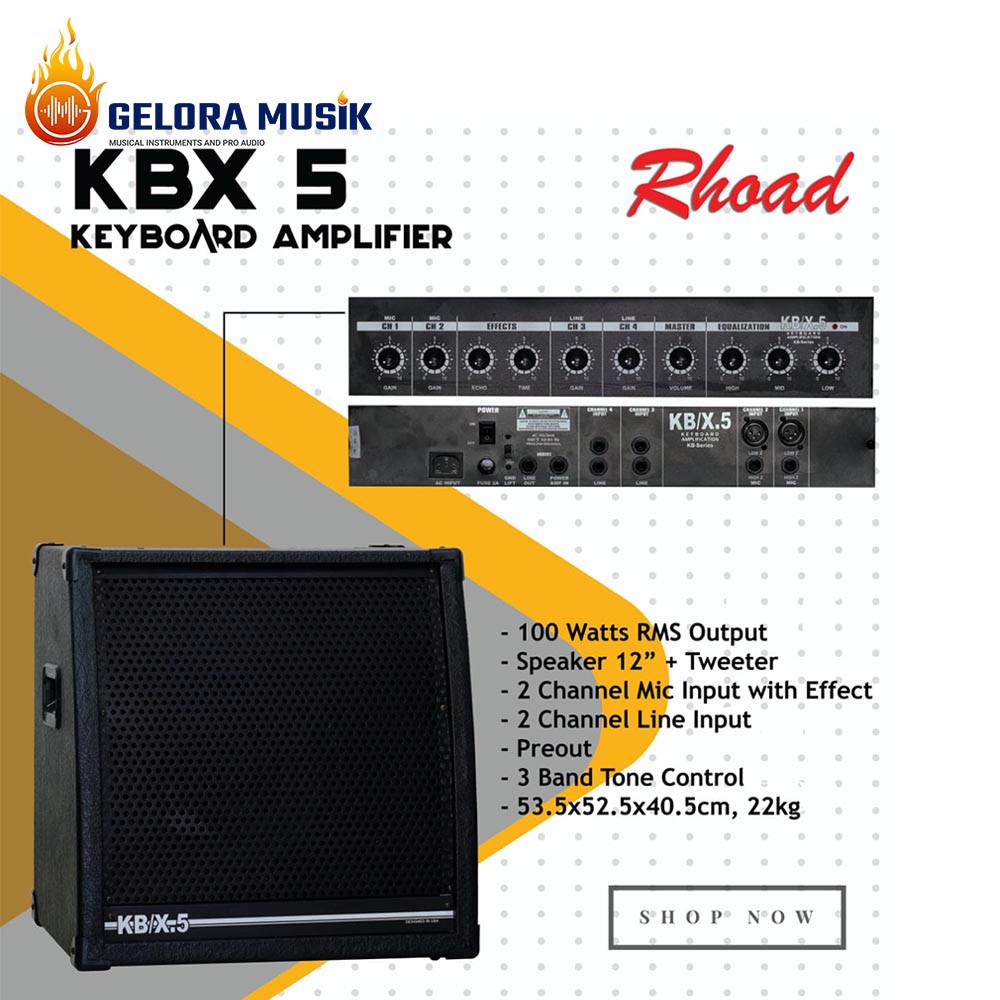 Jual Ampli Keyboard Rhoad KBX 5. 100 Watt Combo | Shopee Indonesia