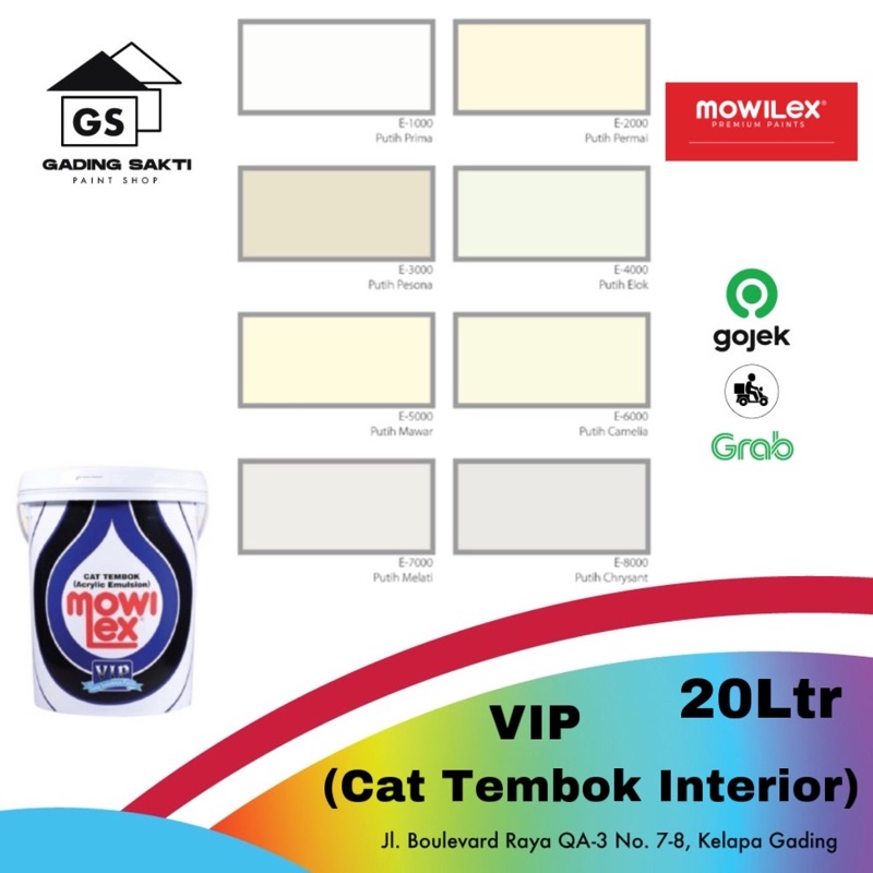 Jual Mowilex Emulsion VIP 1000 , 2000 , 3000 , 4000 , 5000 , 6000 , 7000 , 8000 / Cat Tembok ...