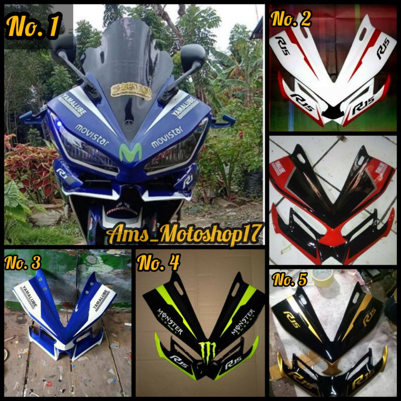 Jual Headlamp Topeng kedok frame r15v2 model r25 | Shopee Indonesia