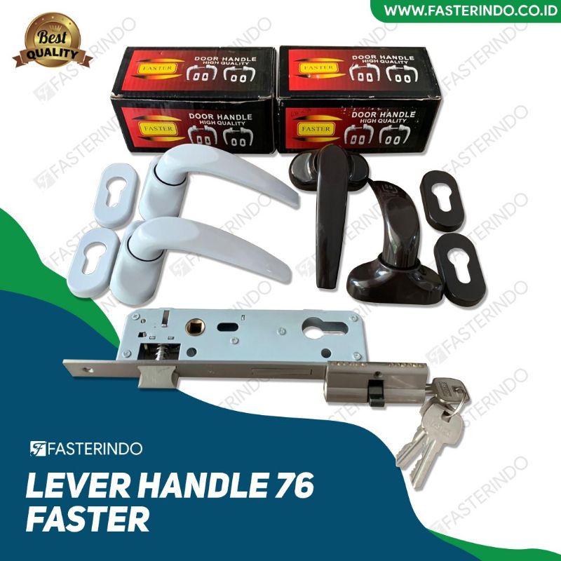 Jual Lever Handle 76 + Body 30 / Kunci Pintu Aluminium | Shopee Indonesia