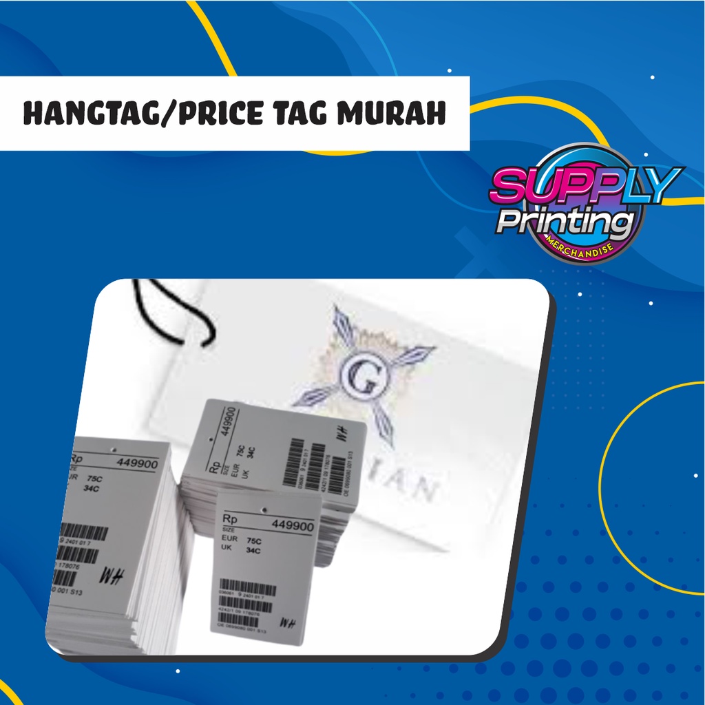 Jual Cetak Hang Tag Price Tag Merek Murah (Isi 100) | Shopee Indonesia