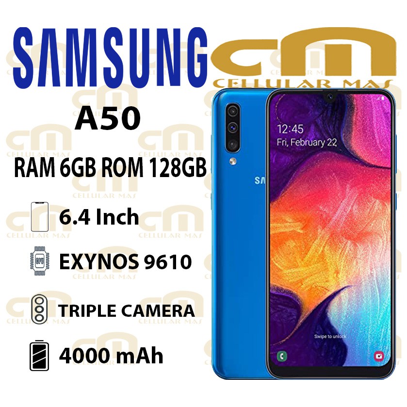 Jual Samsung Galaxy A50 6/128 RAM 6GB ROM 128GB GARANSI RESMI SEIN ...