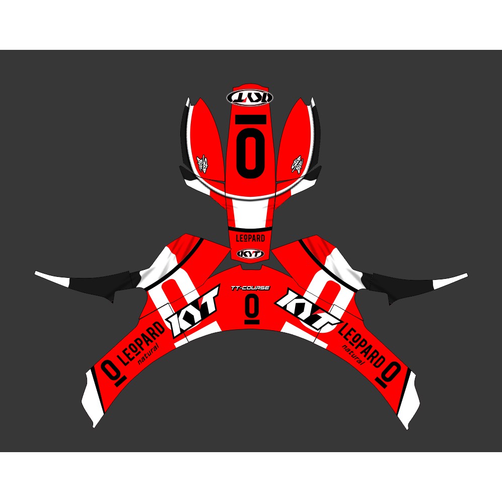 Jual Sticker Decal Helm KYT TT COURSE (L,XL,XXL) SHELL BESAR Part 1 ...