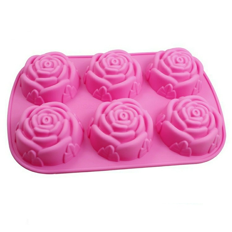 Jual Cetakan Silikon untuk Kue / Puding / Es Batu Motif Bunga Mawar ...