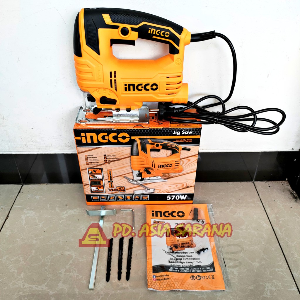 Jual Mesin Jig Saw JS57028 INGCO 570w / Gergaji Besi Kayu Triplek Ukir ...