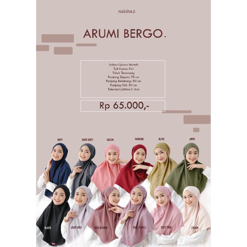 Jual Arumi begro standar / begro kekinian/ begro tali dengan parian ...