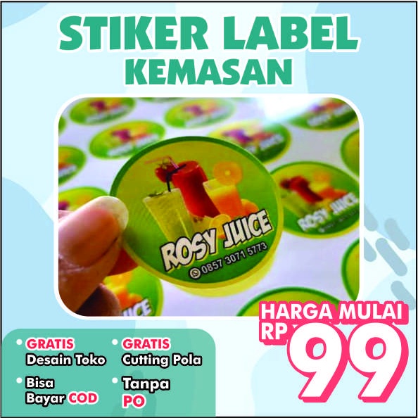 Jual CETAK STIKER LABEL OLSHOP MAKANAN MINUMAN MURAH SUDAH CUTTING ...