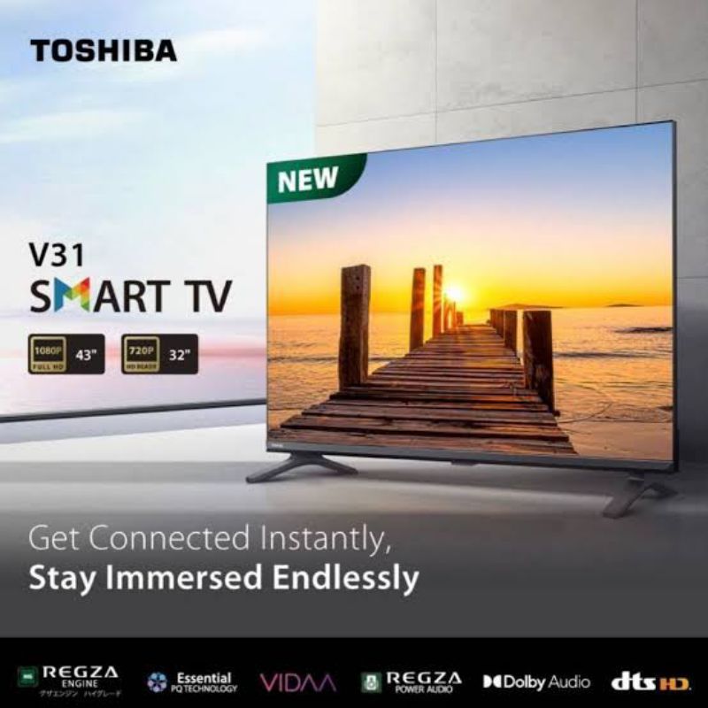 Jual 43V31LP Toshiba Smart tv 43 inch terbaru Lebih reponsif Garansi Resmi Toshiba Indonesia ...