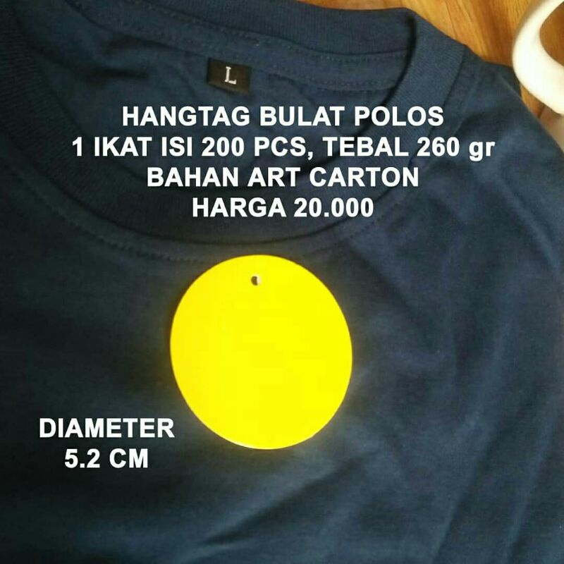 Jual HANG TAG BULAT / Hangtag baju /Tag kosong murah / Tag isi refil ...