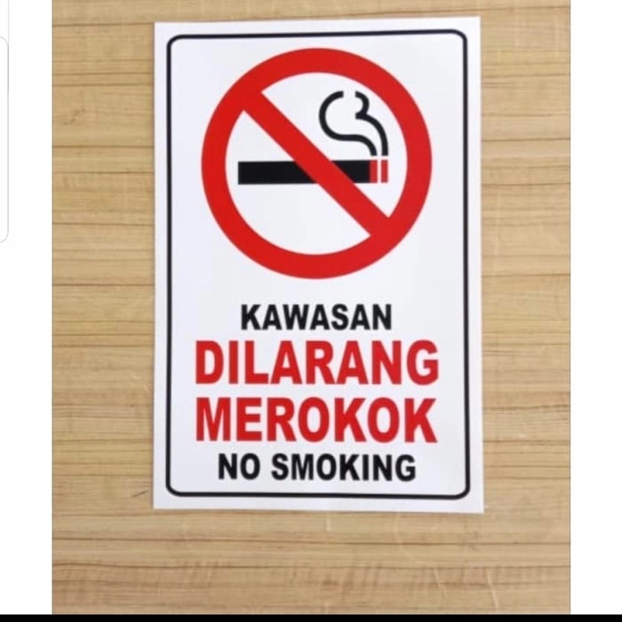 Jual sign stiker kawasan dilarang merokok / sticker no smoking | Shopee ...