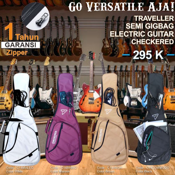 Jual Tas Gitar Elektrik Semi gigbag Checkered | Shopee Indonesia