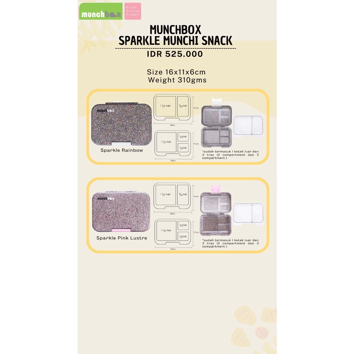 Jual MUNCHBOX SPARKLE MUNCHI SNACK (LUNCH BOX) | Shopee Indonesia