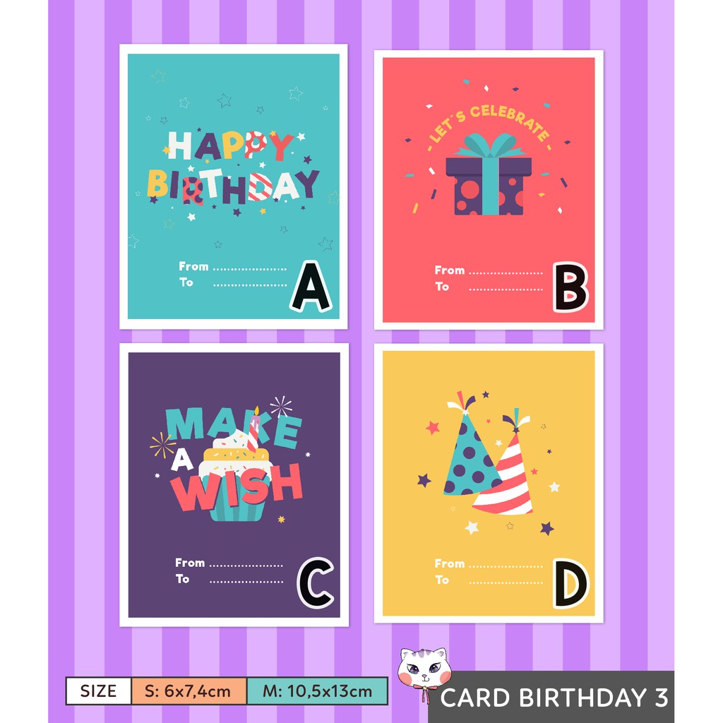 Jual Kartu ucapan HAPPY BIRTHDAY CARD Ulang Tahun | Shopee Indonesia