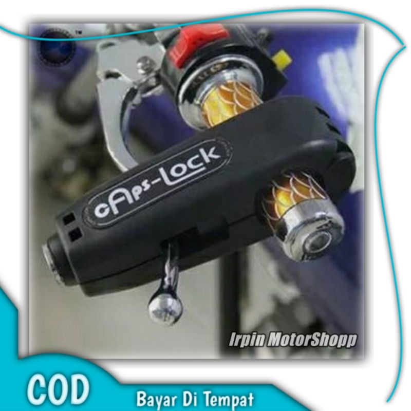 Jual Gembok Handle Gas Universal Motor GripLock Caprlock hitam | Shopee ...