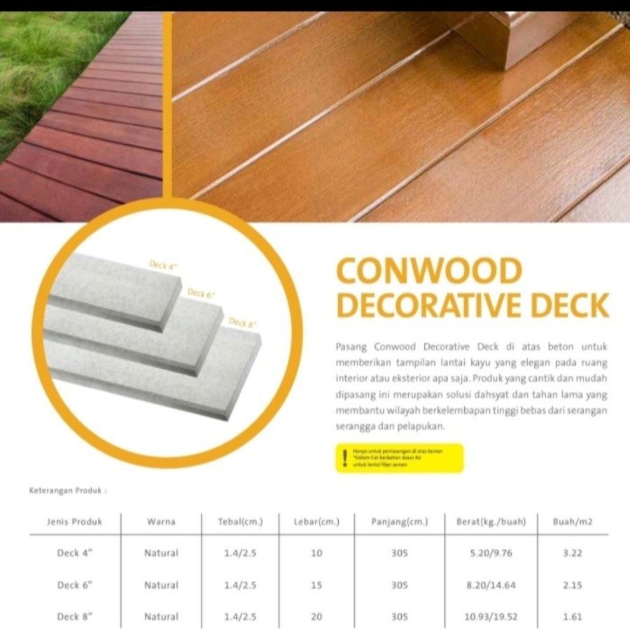 Jual conwood deck 4 25mm | Shopee Indonesia