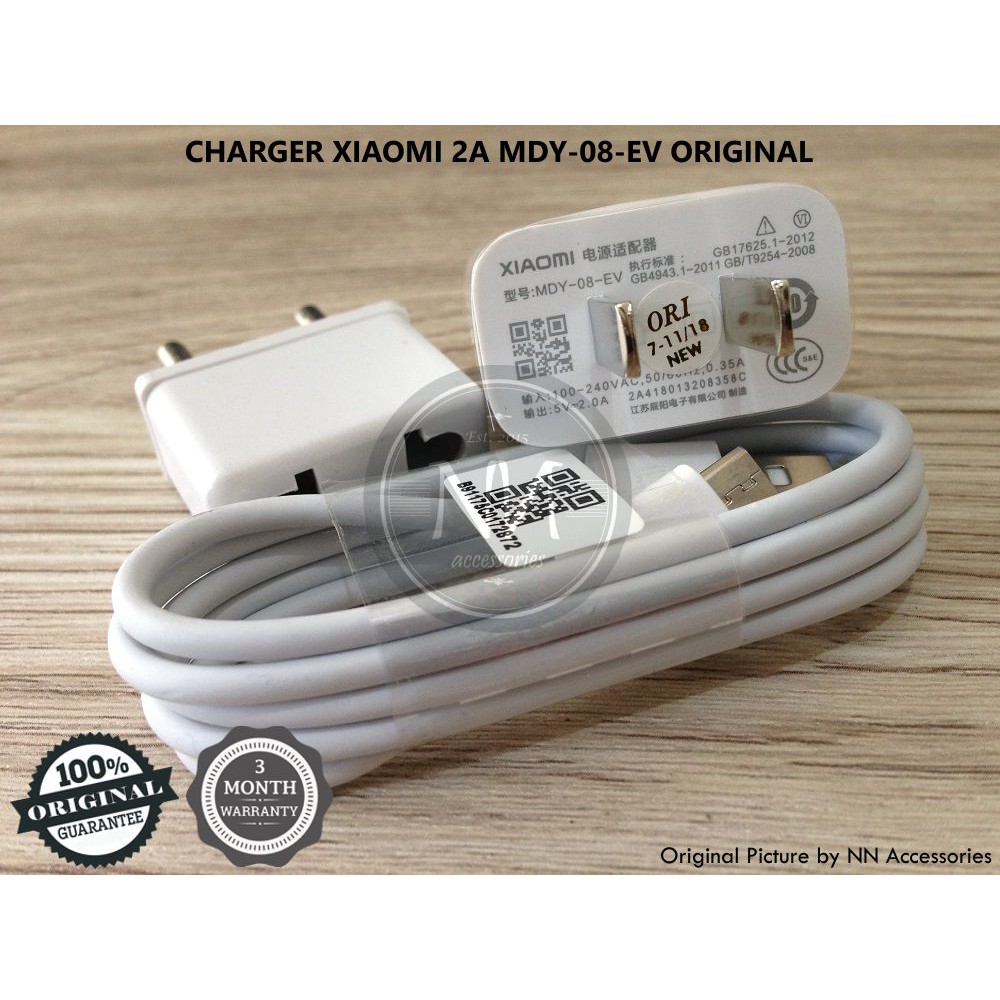 Jual CHARGER XIAOMI MDY-08-EV 2A REDMI 7A 7 6A 6 5A 5 4 3 2 PRIME REDMI ...