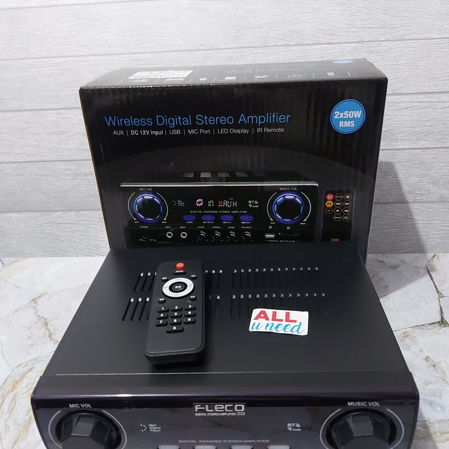 Jual COD Amplifier Bluetooth Fleco D33 - Ampli Karaoke Fleco D33 MP3 ...