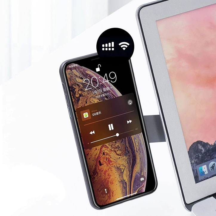 Jual Laptop/Monitor Phone Holder Tempel Smartphone Adjustable Laptop ...