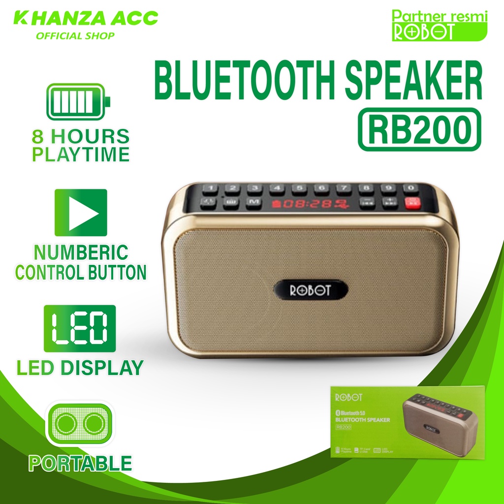 Jual KHANZAACC ROBOT RB200 Speaker Bluetooth Alquran Dengan Tombol ...