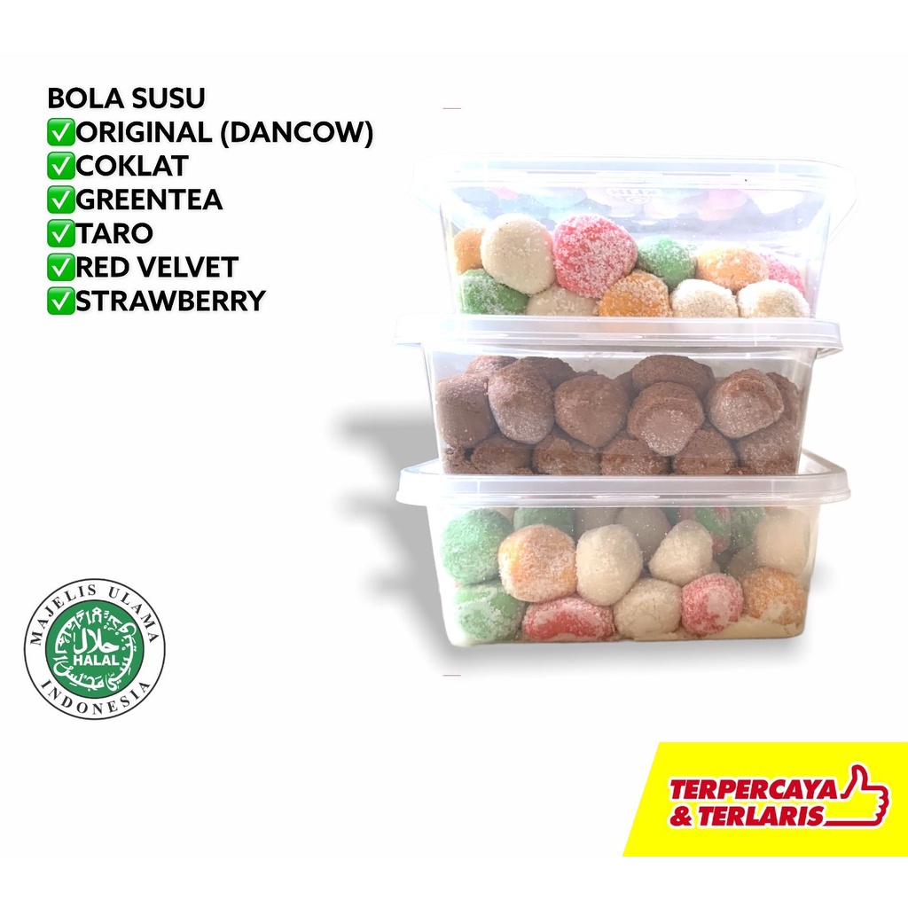 Jual Permen bosu bola susu coklat isi 40 bola dancow taro strawberry ...