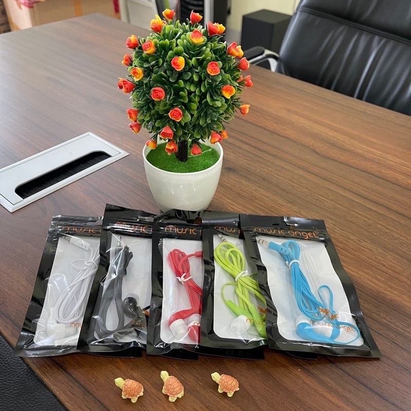 Jual Headset Music Angel Non Mic Earphone Super Bass Handsfree Kabel ...