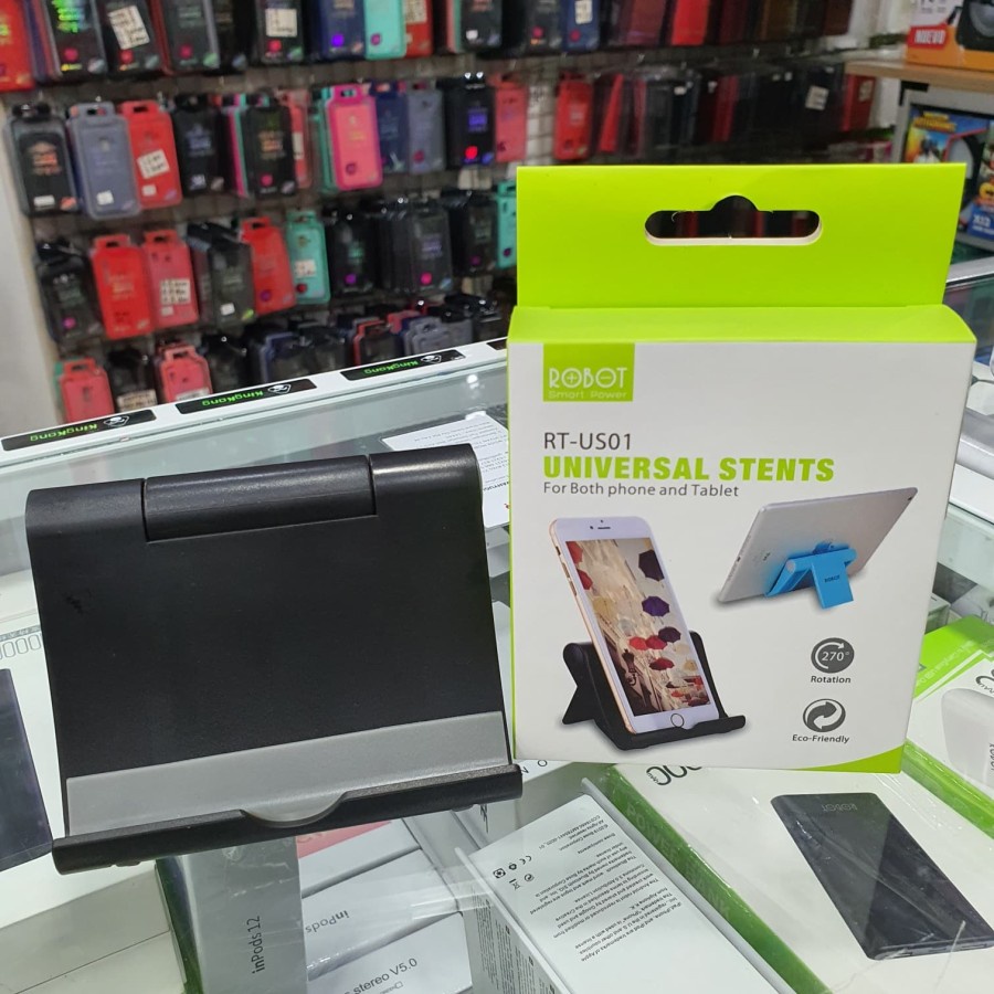 Jual ROBOT RT-US01 PORTABLE DESKTOP PHONE HOLDER STAND TABLET IPAD HP | Shopee Indonesia