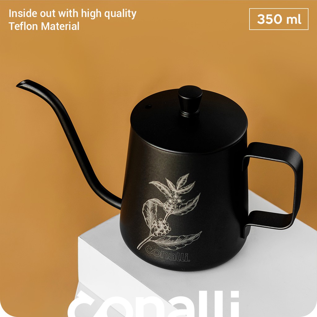 Jual Teko Leher Angsa Coffee Drip Manual 350ml Teflon Gooseneck Kettle ...