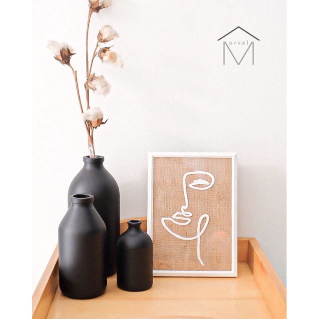 Jual (SEDANG) VAS BUNGA VINTAGE VAS AESTHETIC VAS HITAM KACA ESTETIK ...