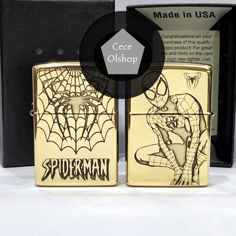 Jual Zippo Original Marvel SpiderMan 5 sisi Japan Limited Edition ...
