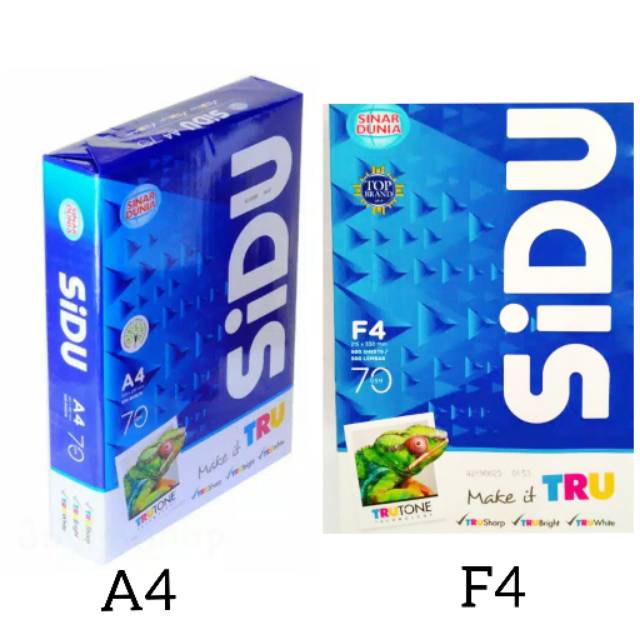 Jual Kertas HVS a4 SIDU 75 gram / kertas hvs f4 SIDU 75 gram | Shopee Indonesia