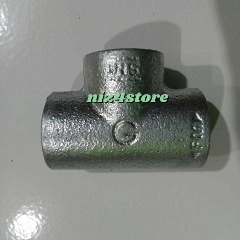 Jual Tee Galvanis Besi 1/2" Drat BSPT (G) | Shopee Indonesia