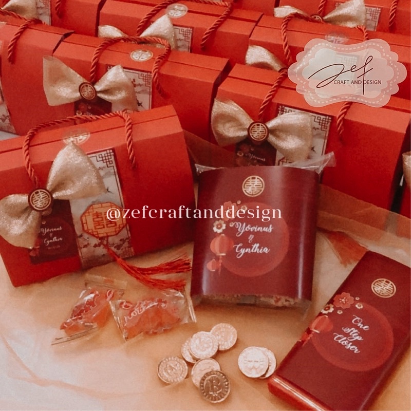 Jual hampers sangjit SAKURA package souvenir sangjit kue sangjit paper ...