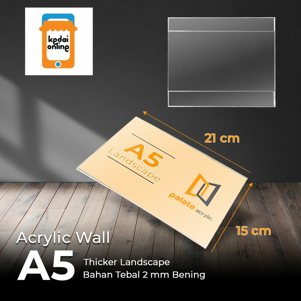 Jual akrilik wall A5/ acrylik / thicker/akrilik dinding brosur A5 ...