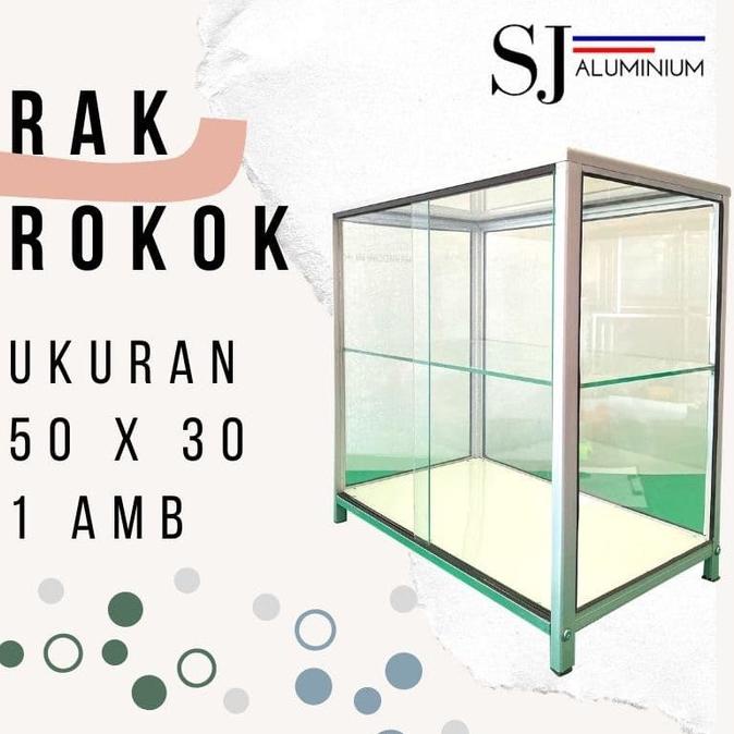 Jual Etalase Kaca - Rokok/Makanan/Warung - Ukuran 50 Cm X 30 Cm + 1 ...