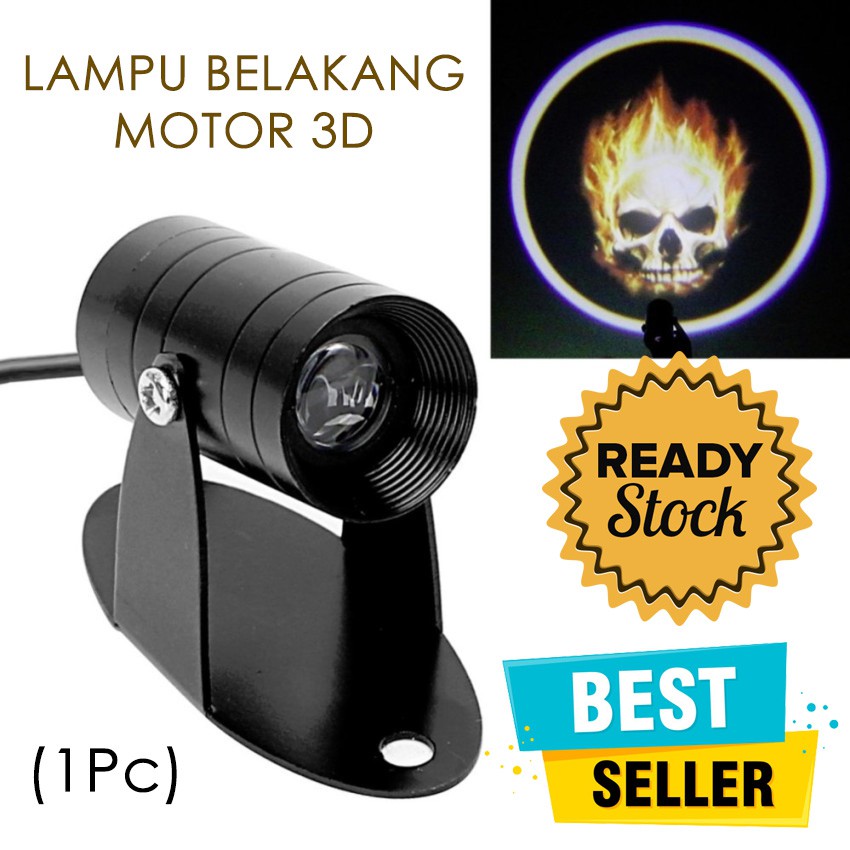 Jual TOM RIDER - Lampu Belakang Motor 3D LED Projector Ghost Rider Bulb ...